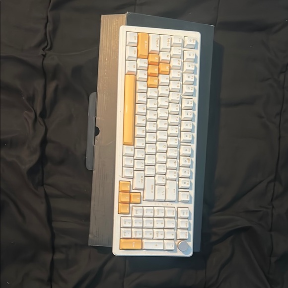 Computers, Laptops & Parts | White And Orange Mechanical Keyboard ...